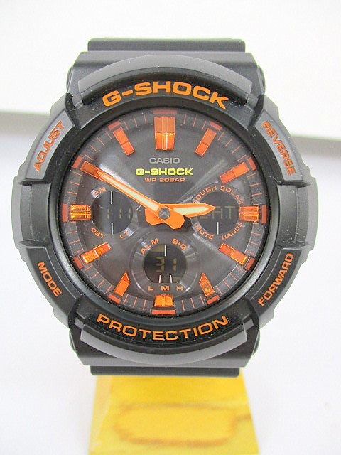 1円 CASIO カシオ G-SHOCK ジーショック GAS-100BR-1A 5445 ブラック×オレンジ 腕時計 メンズ 現状 稼働品 ...