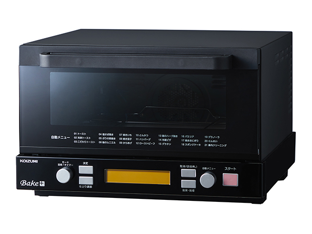 KOIZUMI/コイズミ Bake+ SMOKE TOASTER/ベイクプラス スモークトースター KCG-1202/K ブラック オーブン ...