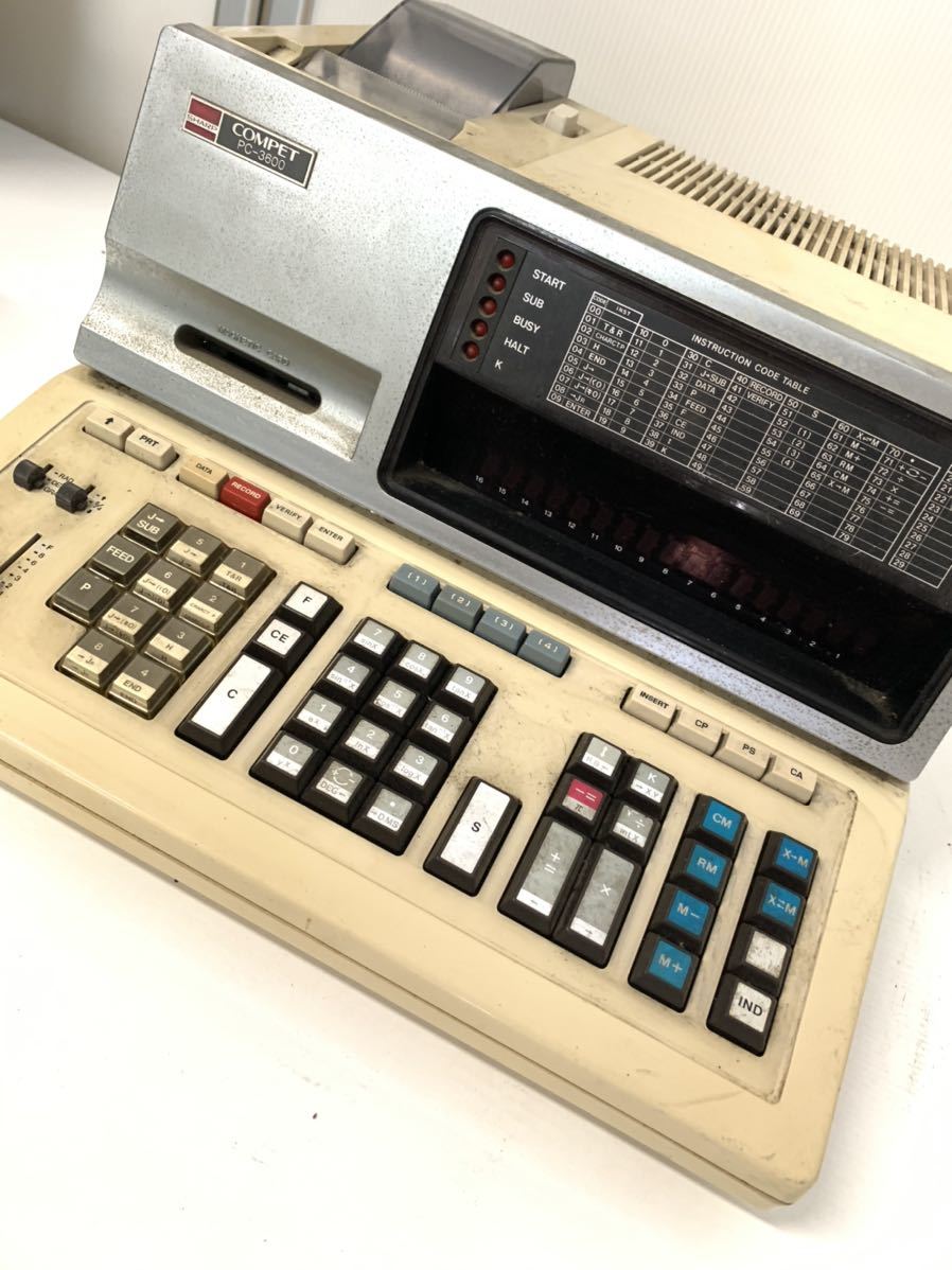 A-293 シャープ 大型電卓 PC-3600 SHARP COMPET 動作未確認 ジャンク レトロ アンティーク 昭和 電卓 インテリア(シャープ)｜売買されたオークション情報、yahoo ...