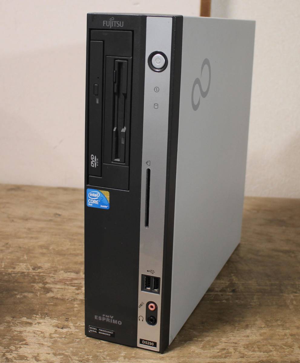 富士通 ESPRIMO FMV-D5290 Core2 Duo E7500 2.93GHz 2GB 160GB Win10 64bit K50 ...