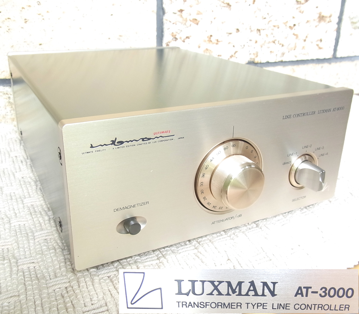 LUXMAN ラックスマン AT-3000 トランス式アッテネーター 取説付き ボリューム パッシブプリアンプ ラインコントローラー ...