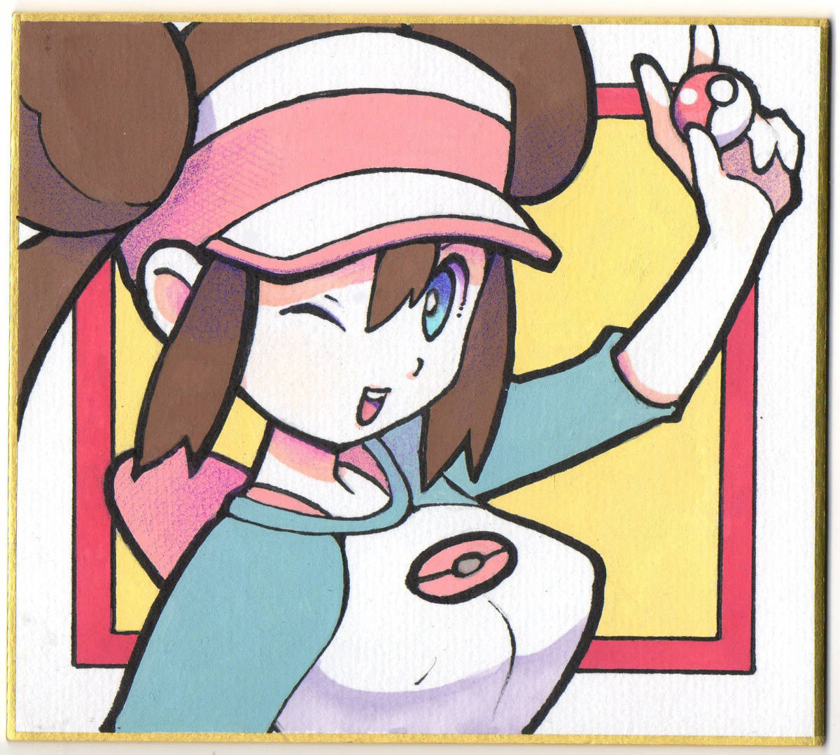 PKMN BW2 メイ 手描きイラスト色紙＋おまけリクエス(手描きイラスト)｜売買されたオークション情報、yahooの商品情報をアーカイブ公開 ...