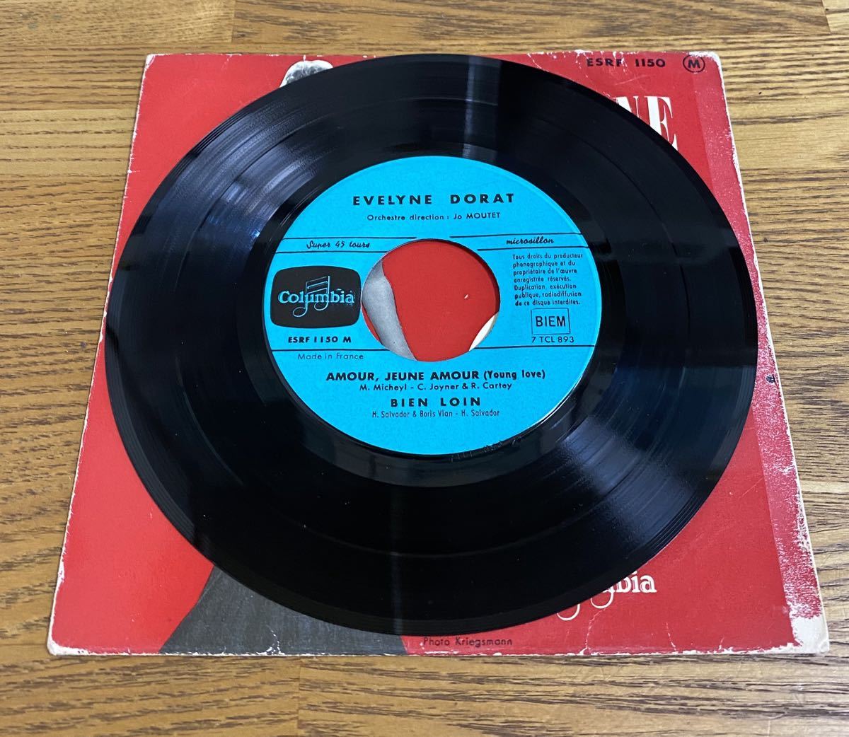 仏人女性歌手兼女優 超 シングル/ ‘58 仏 Columbia EP/ Evelyne Dorat Amour Jeune Amour /Jazz/Chanson/Vocal/Jo ...