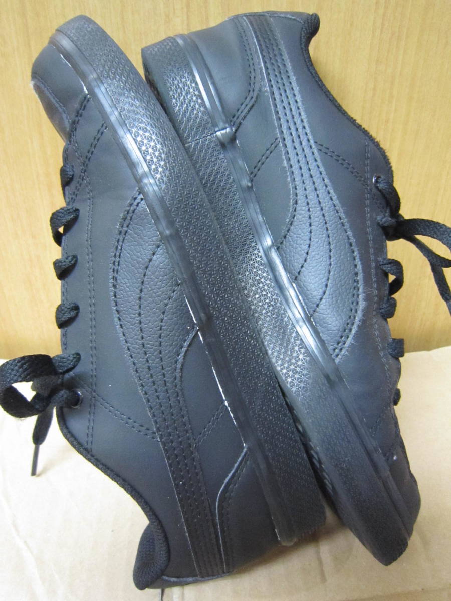 プーマ コートポイント バルク V2 BG 362947 01 黒黒 合革レザー 25cm US7C PUMA COURT POINT ...