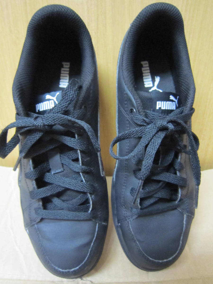 プーマ コートポイント バルク V2 BG 362947 01 黒黒 合革レザー 25cm US7C PUMA COURT POINT ...