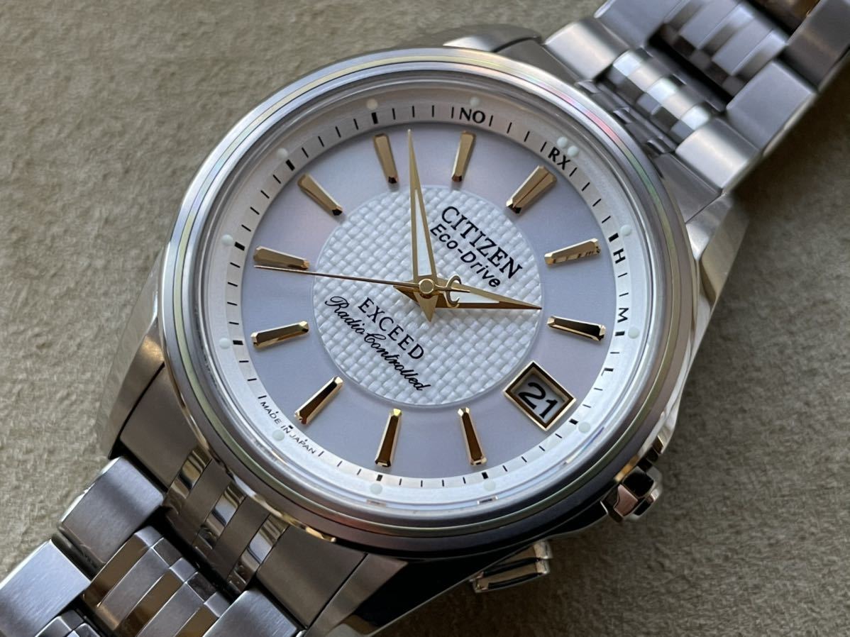 最上級モデル シチズン エクシード CITIZEN EXCEED H111-T011381 エコドライブ 電波ソーラー チタン EBG74 ...