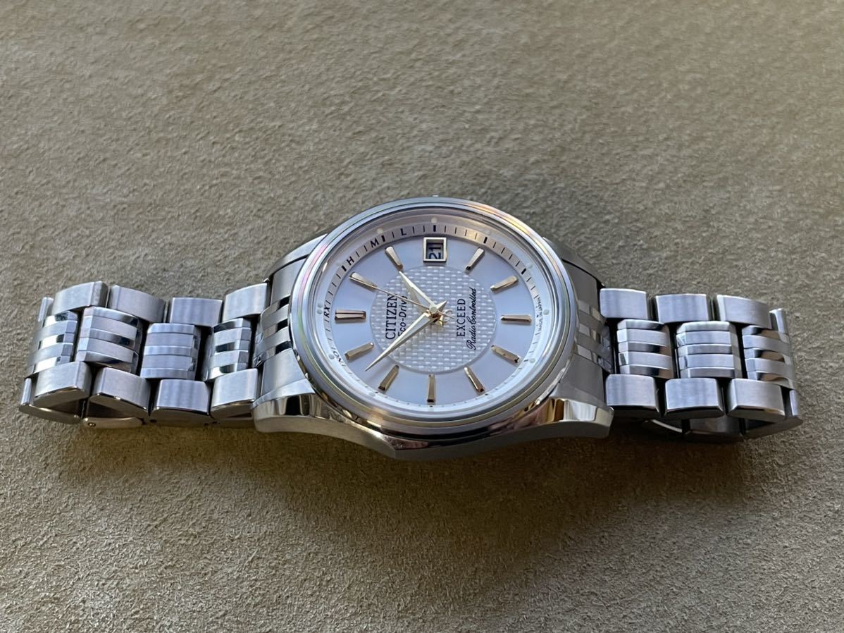 最上級モデル シチズン エクシード CITIZEN EXCEED H111-T011381 エコドライブ 電波ソーラー チタン EBG74 ...