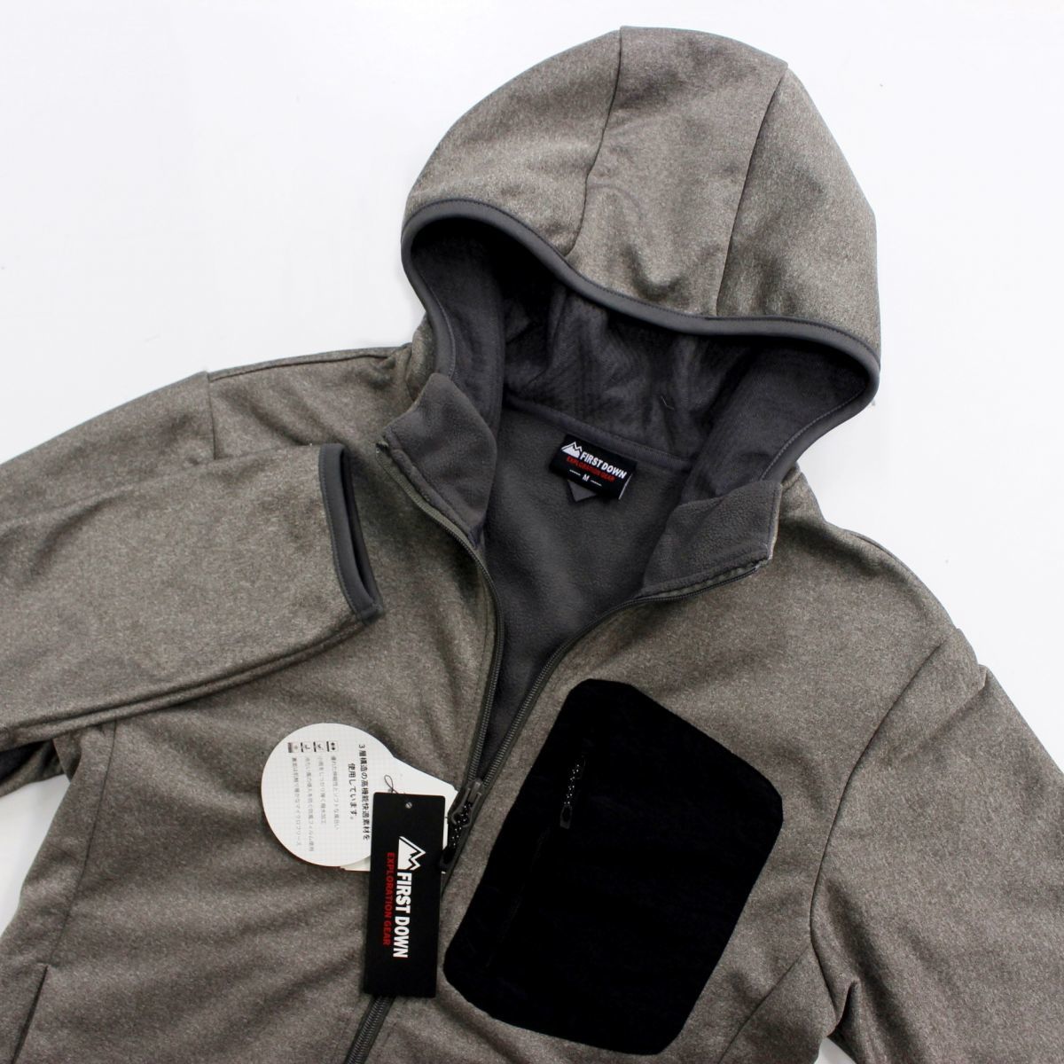 ファーストダウン アウトドア ハイテク技術 防風スウェット 撥水 真冬用 フリース パーカー ジャケット 642723-98-M 一 二 壱 ...