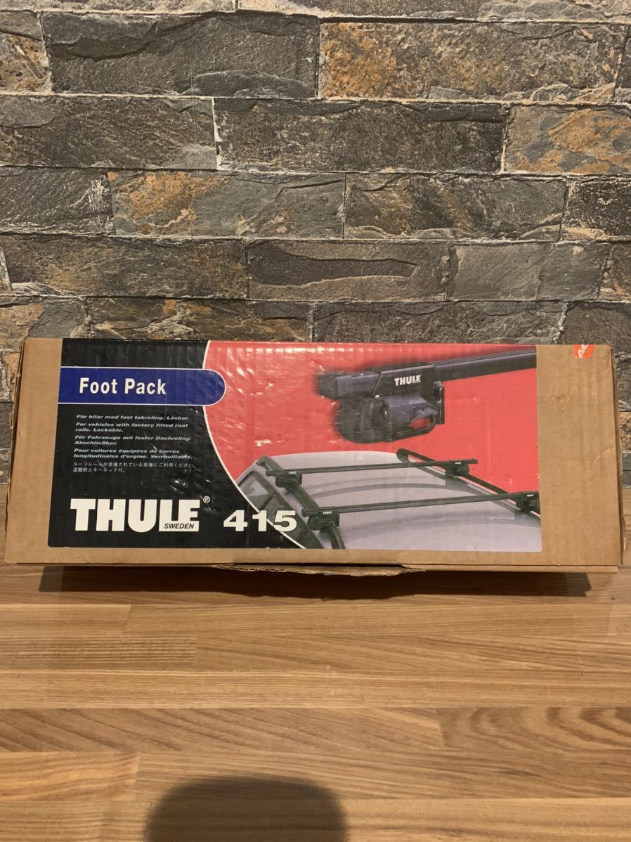 THULE スーリー 415 取説 スペアキー多数付属 ルーフレール用 フット ベース キャリア 755前 モデル footpack ルーフ ...
