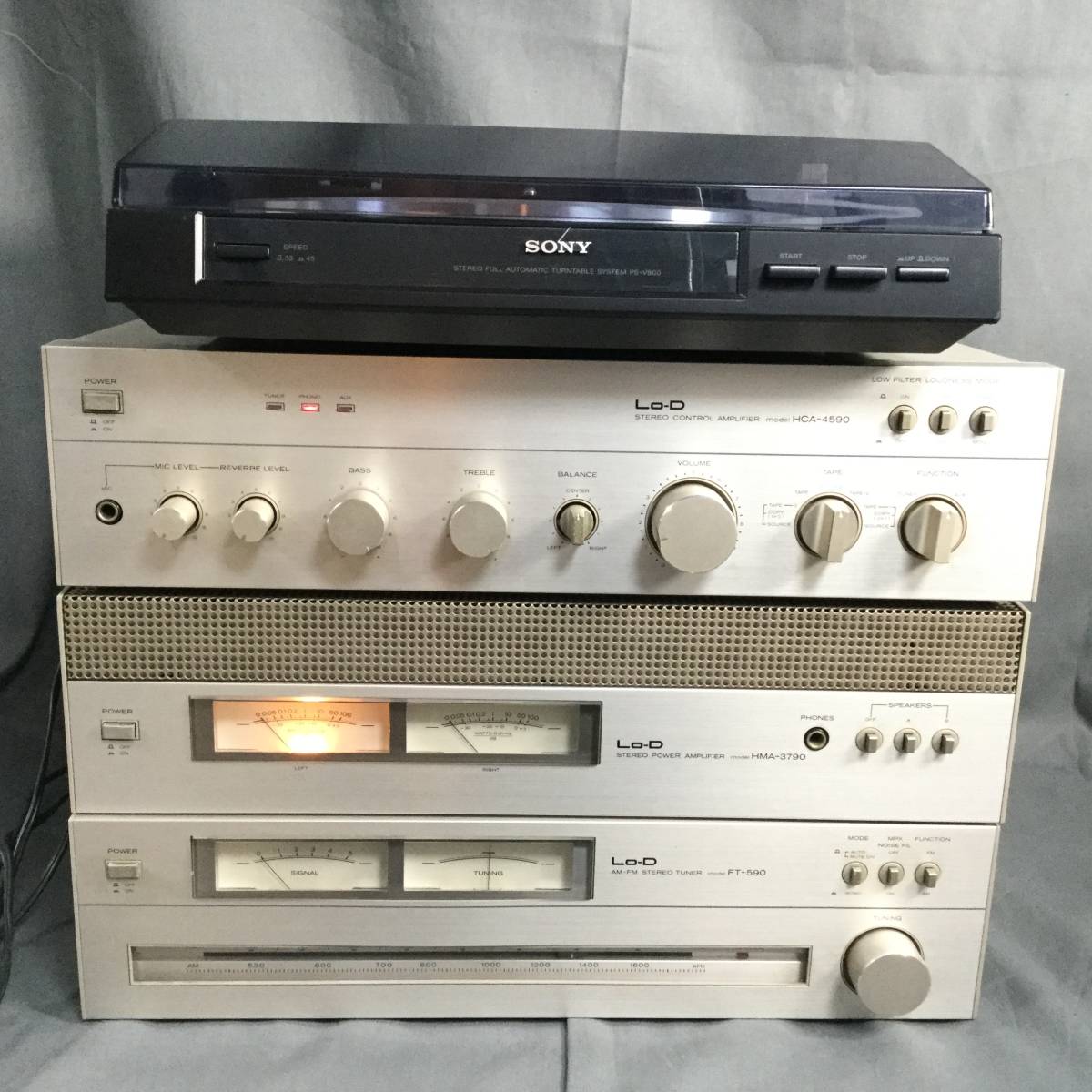 11/11 176322 SONY PS-V800 Lo-D HCA-4590/HMA-3790/FT-590 ターンテーブルステレオセット ...