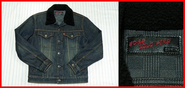 EDWIN EDGE WILD FIRE ワイルドファイア 45408 裏地付 襟ボアデニムジャケット Gジャン M 防風 防寒 バイカー 279(ジャケット、上着)｜売買されたオークション ...