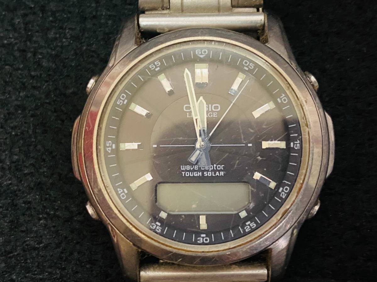 K-5494 : CASIO/カシオ LINEAGE リニエージ 4319 LCW-100T 電波ソーラー 腕時計 メンズ 紳士 ジャンク品 ...