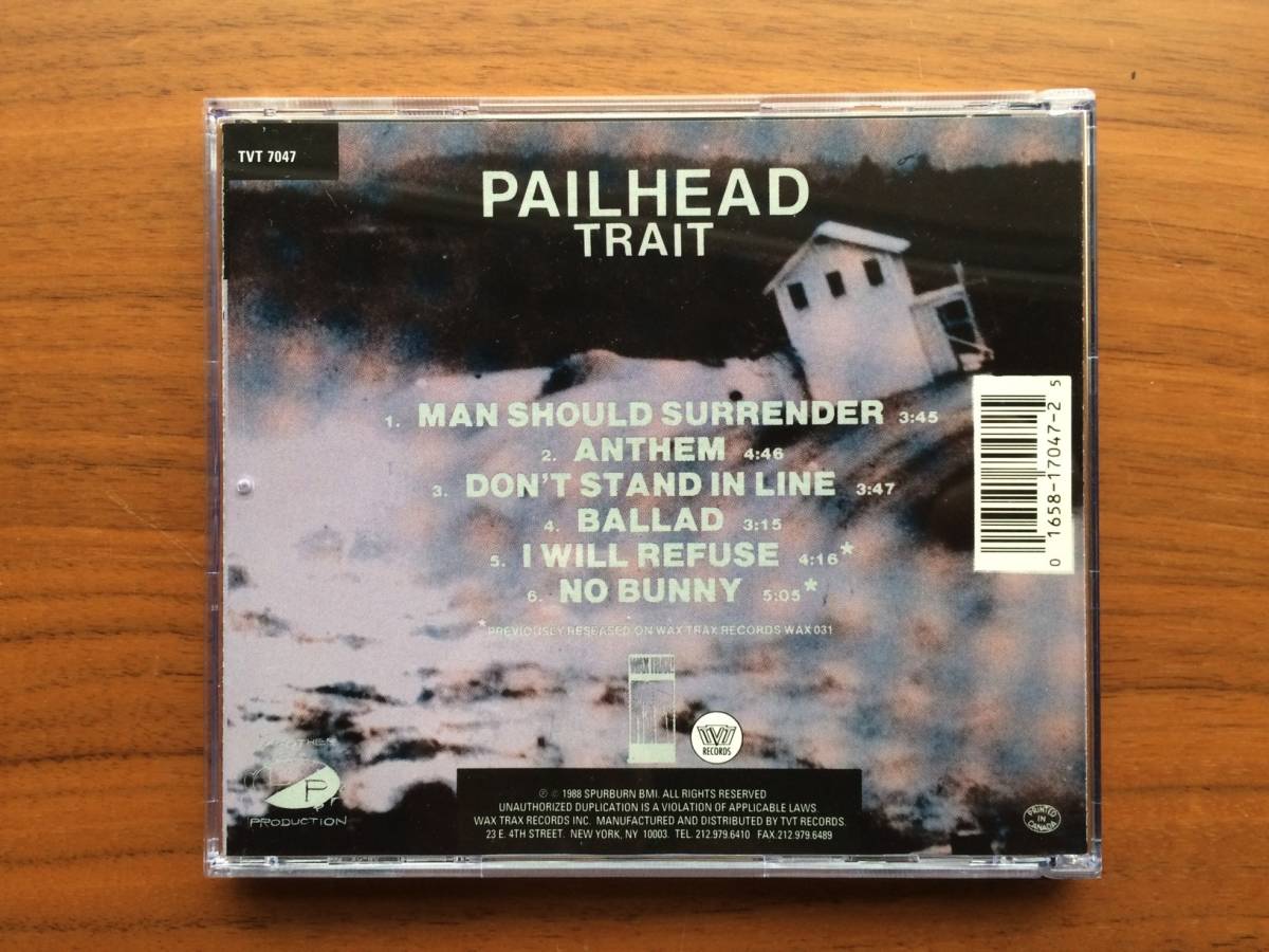 Pailhead TRAIT CD Ian MacKaye + Ministry / US Indie Industrial Hardcore ...