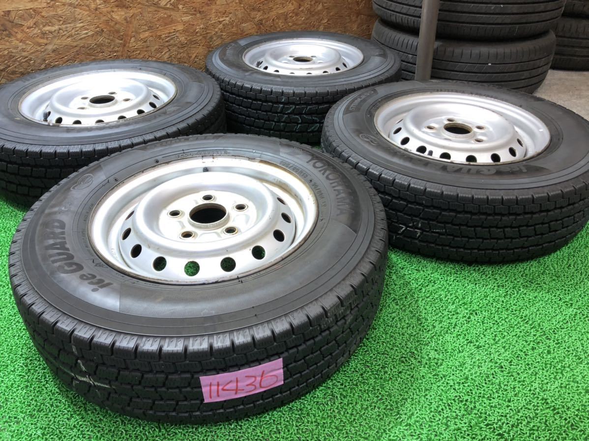 トヨタ純正 13inch 5j × YOKOHAMA 165/80R13 90/88N LT 165R13 LT PCD114.3 5穴 ...