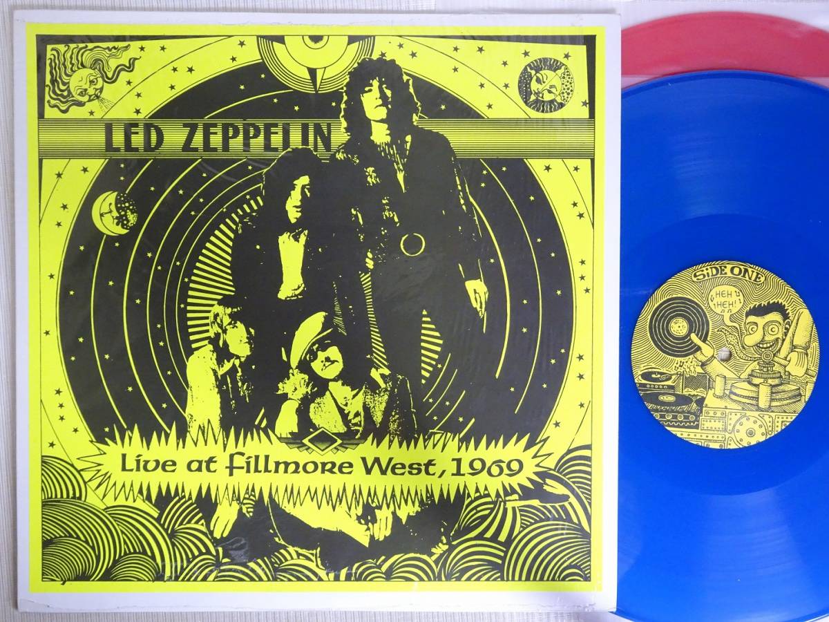 欧州限定 UNOFFICIAL RED/BLUE VINYL LED ZEPPELIN LIVE AT FILLMORE WEST 1969 ...