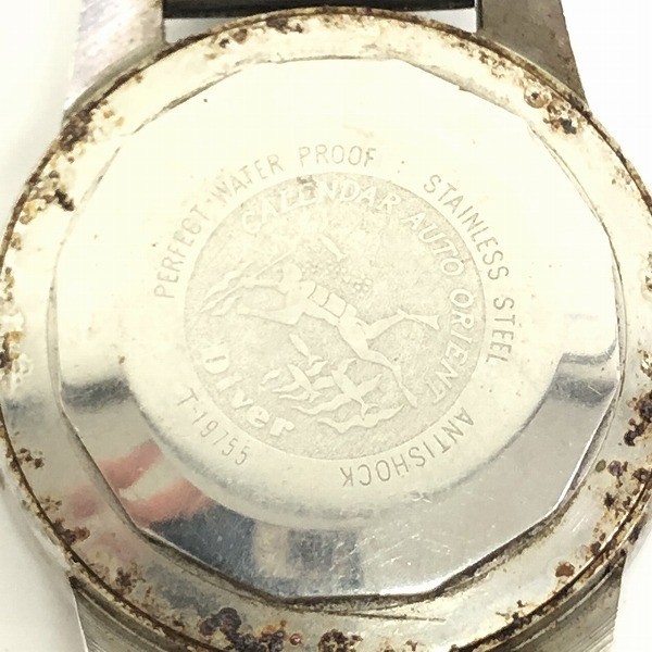 B004-Y2-1219 Calendar auto ORIENT オリエント 21 DIVER T-19755 メンズ 自動巻 腕時計 現状 ...