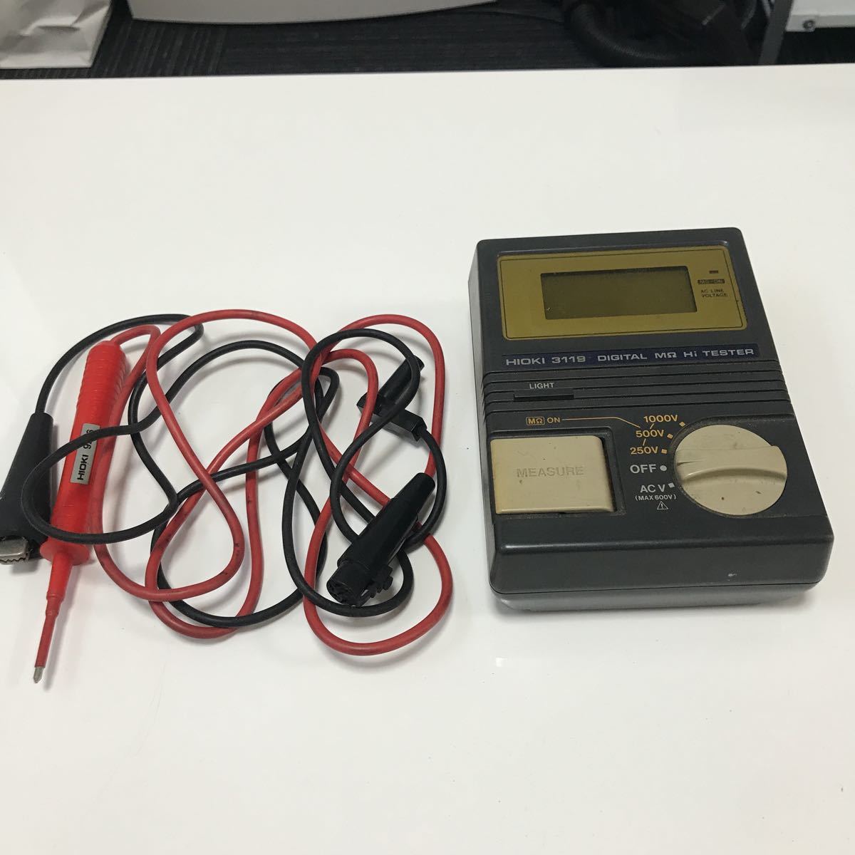 HIOKI ヒオキ 3119 DIGITAL MΩ Hi TESTER 電池式絶縁抵抗計 レトロ 通電確認のみ 品 JUNK品扱い 現状渡し ...