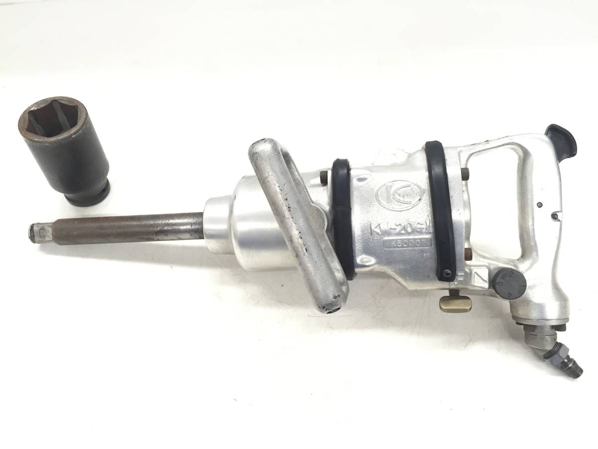 10366048 動作確認動画あり 空研 KUKEN エアーインパクトレンチ KW-20GI-6 3/4 19mm角 41mmソケット付 常圧 自動車整備 a0428-1-5B(エアー ...