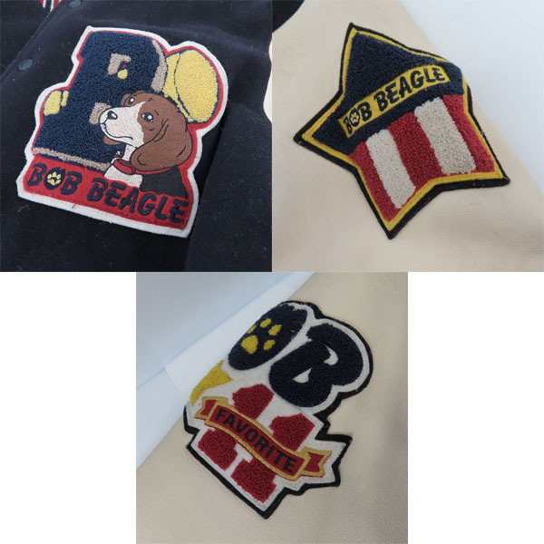 BOB BEAGLE/ボブビーグル EAST BOY/イーストボーイ 袖レザー スタジャン/スタジアムジャケット/M /100(ジャンパー、ブルゾン)｜売買されたオークション情報、yahooの ...