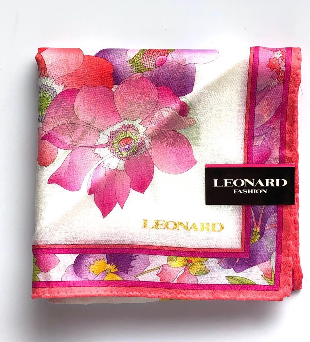 LEONARD レオナール ハンカチ 手捺染 花柄 大判ハンカチ 51cm(女性用)｜売買されたオークション情報、yahooの商品情報をアーカイブ公開 - オークファン（aucfan.com）