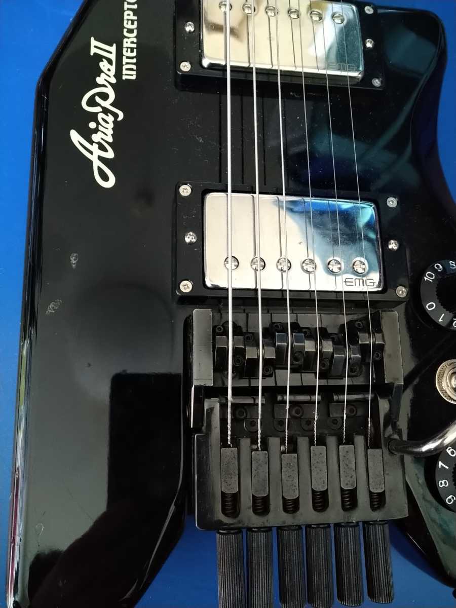 Aria Pro II アリアプロ2 INTERCEPTOR インターセプター ヘッドレスエレキギター トレモロ付き 搭載 電子部品撤去 ...