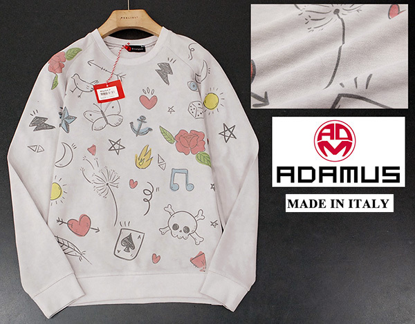 アダムス レボリューション ADAMUS Denim Revolution/ADM ウォッシュ加工 ファンシープリント 薄手 ラグラン ...