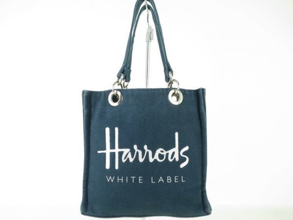 Harrods WHITE LABEL ハロッズ キャンバス ミニトートバッグ お洒落な ネイビー(かばん、バッグ)｜売買されたオークション ...