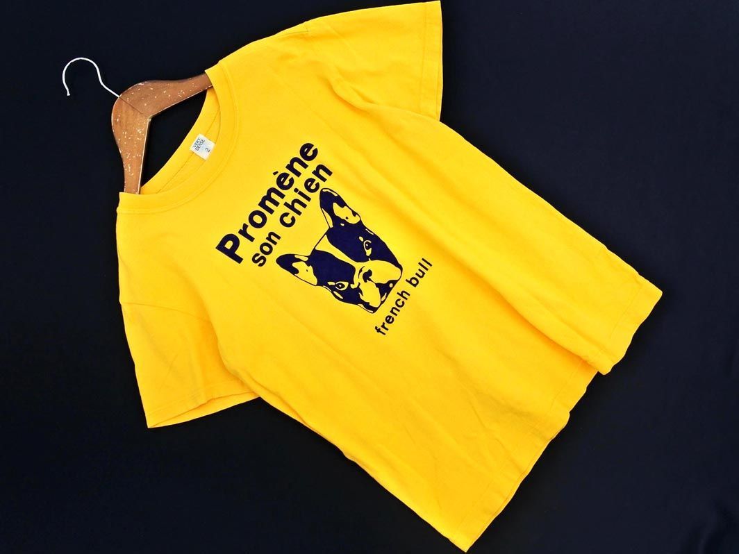 VertDense ヴェールダンス 犬 プリント Tシャツ カットソー size2/黄 bfa4(半袖Tシャツ)｜売買されたオークション情報、yahooの商品情報をアーカイブ公開 ...