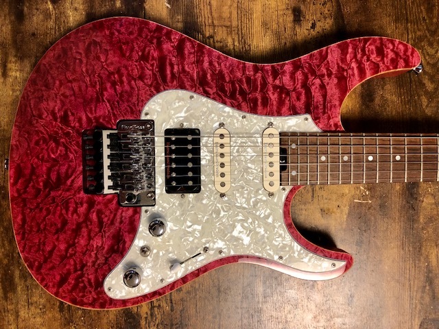 ESP SNAPPER-CTM24-FR Magenta キルティッドメイプル ギター 赤 edwards suhr ibanez ...