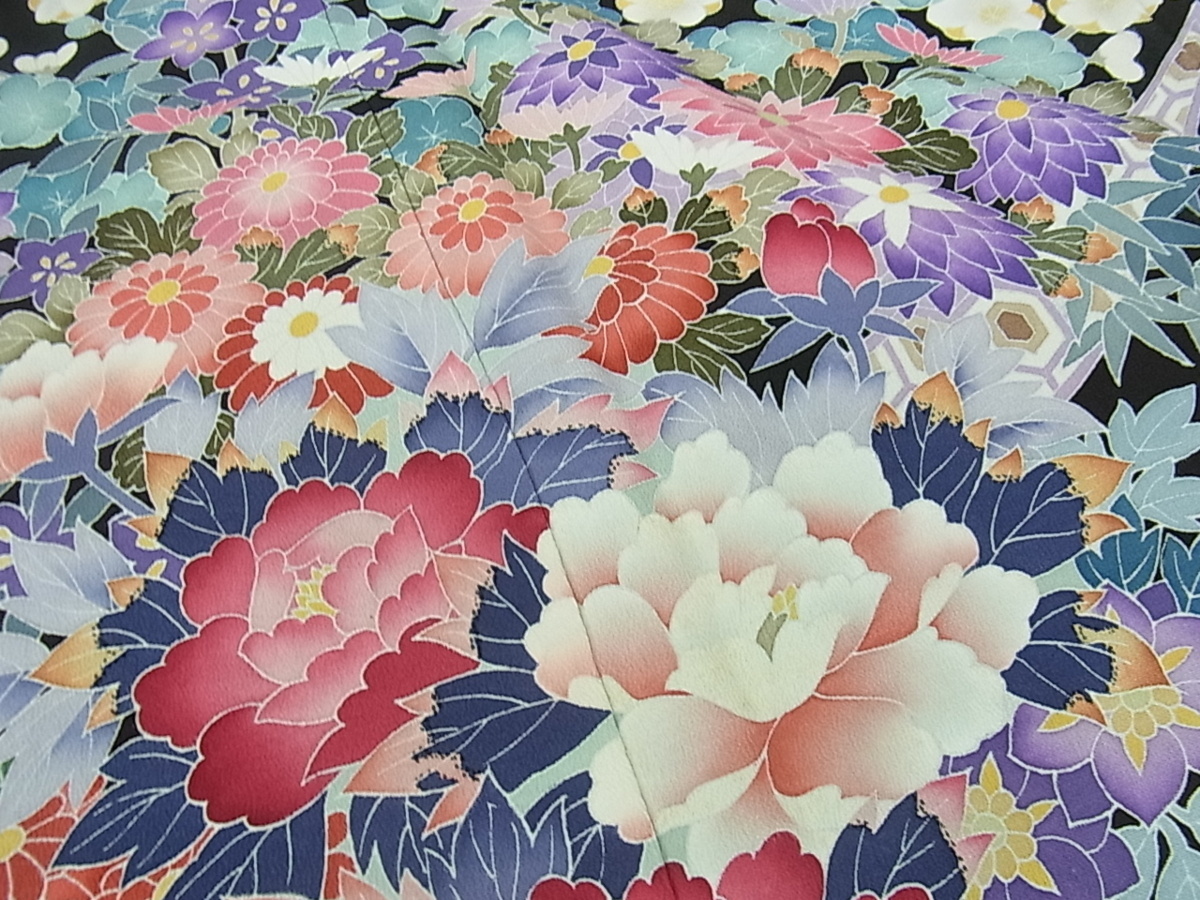 花美人 豪華黒留袖 京友禅 作家物 花船 逸品 et729(留袖)｜売買されたオークション情報、yahooの商品情報をアーカイブ公開 ...