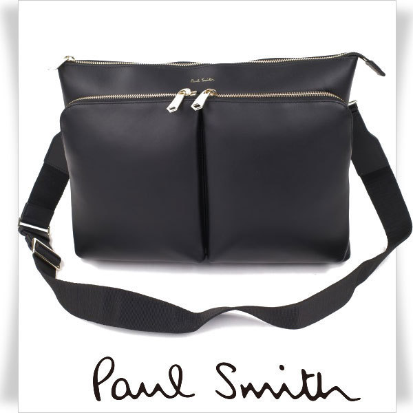 1円 定価4.9万 ポールスミス Paul Smith 2WAY 牛革レザーショルダーバッグ クラッチバッグ ソフトレザー ブラック 黒 本物 1262(ショルダーバッグ)｜売買された ...