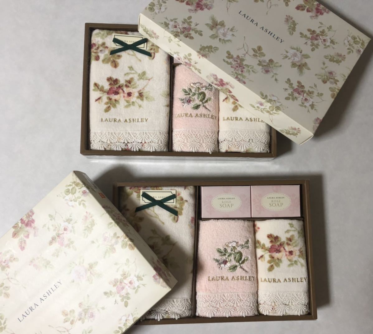 Laura Ashley ローラアシュレイ フェイスタオル ゲストタオル タオルセット × 2セットフェイスタオル｜売買されたオークション 0629