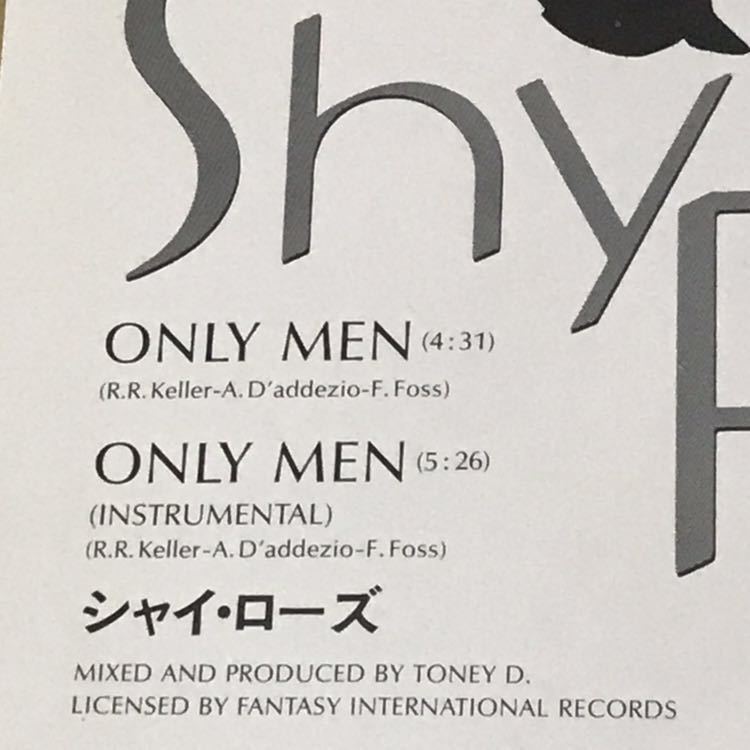 シャイ ローズ SHY ROSE EP 白ラベル ONLY MEN / ONLY MEN INSTRUMENTAL 1988年(S)｜売買され ...