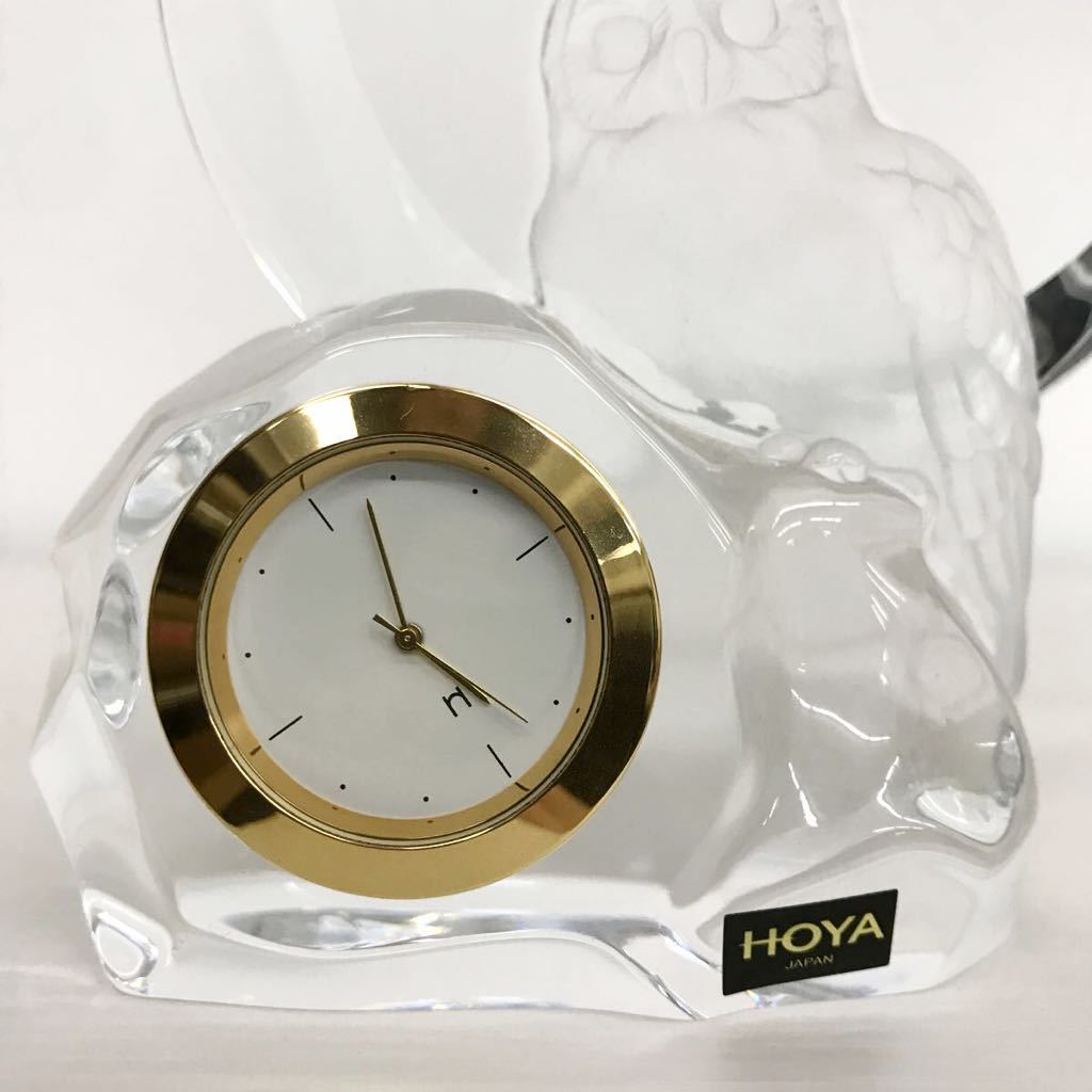 HOYA クリスタル ホヤ ガラス時計 置き時計 CLOCK フクロウ 梟 HOYA JAPAN MOVT(一般)｜売買されたオークション情報 ...