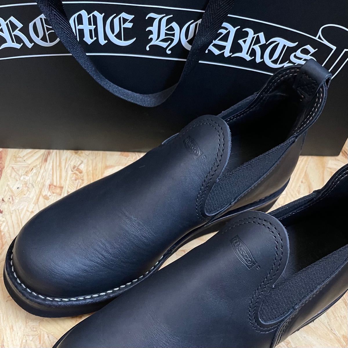 1円 クロムハーツ 国内正規店舗 COG BOOTS WESCO ROMEO コラボ 8 1/2E ダガー スリッポン シューズ メンズ ...