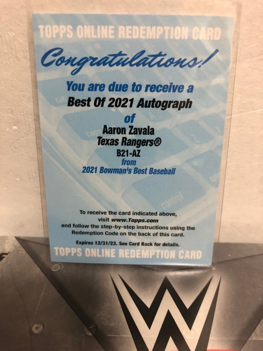 Topps 2021 bowman's best AARON ZAVALA autograph redemption MLB アンティーク ...