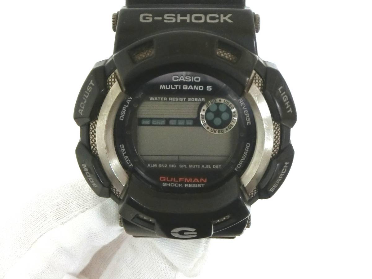 ジャンク 不動品 CASIO G-SHOCK カシオ ジーショック GW-9100 GULMAN 腕時計 デジタル ブラック 部品どり わ ...