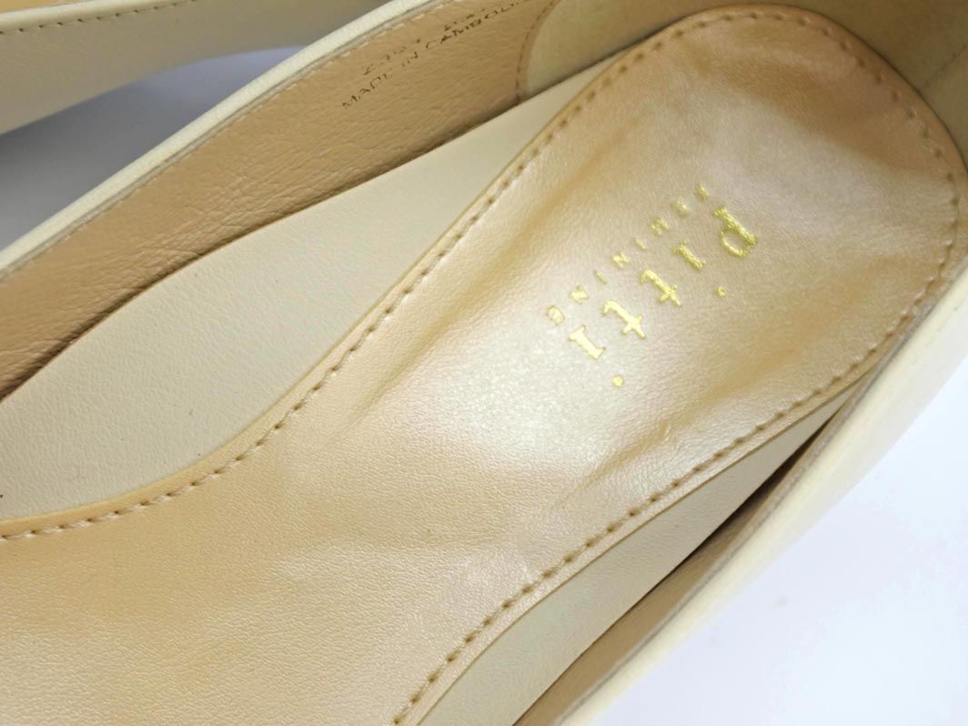 pitti ピッティ ミドルヒール パンプス size23.5/アイボリーx黒 cab9(ベージュ系)｜売買されたオークション情報、yahooの商品情報をアーカイブ公開 - オークファン ...