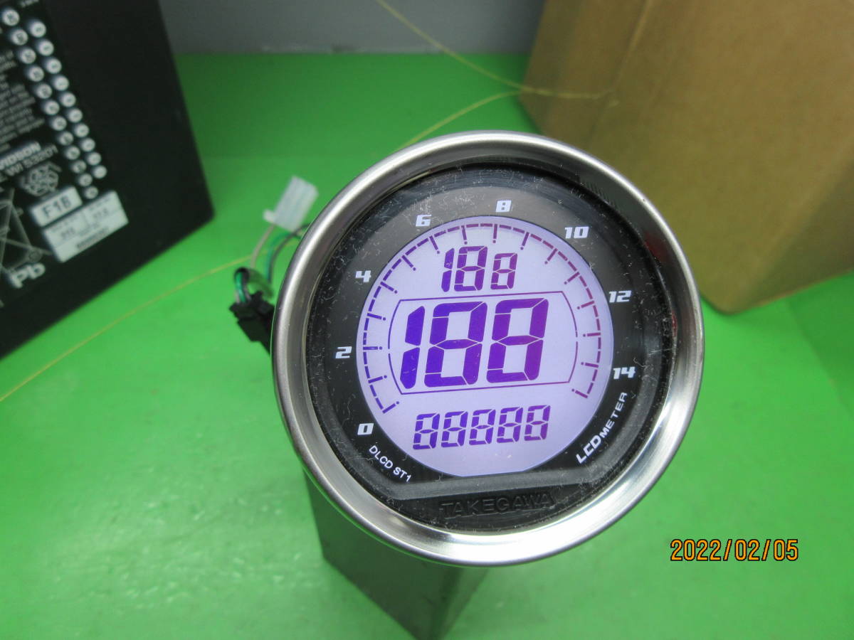 SP武川TAKEGAWA DタイプLCDデジタルスピード＆タコメーター DLCD ST1 12Vモンキー/ゴリラ/エイプ50FI/エイプ100 ...