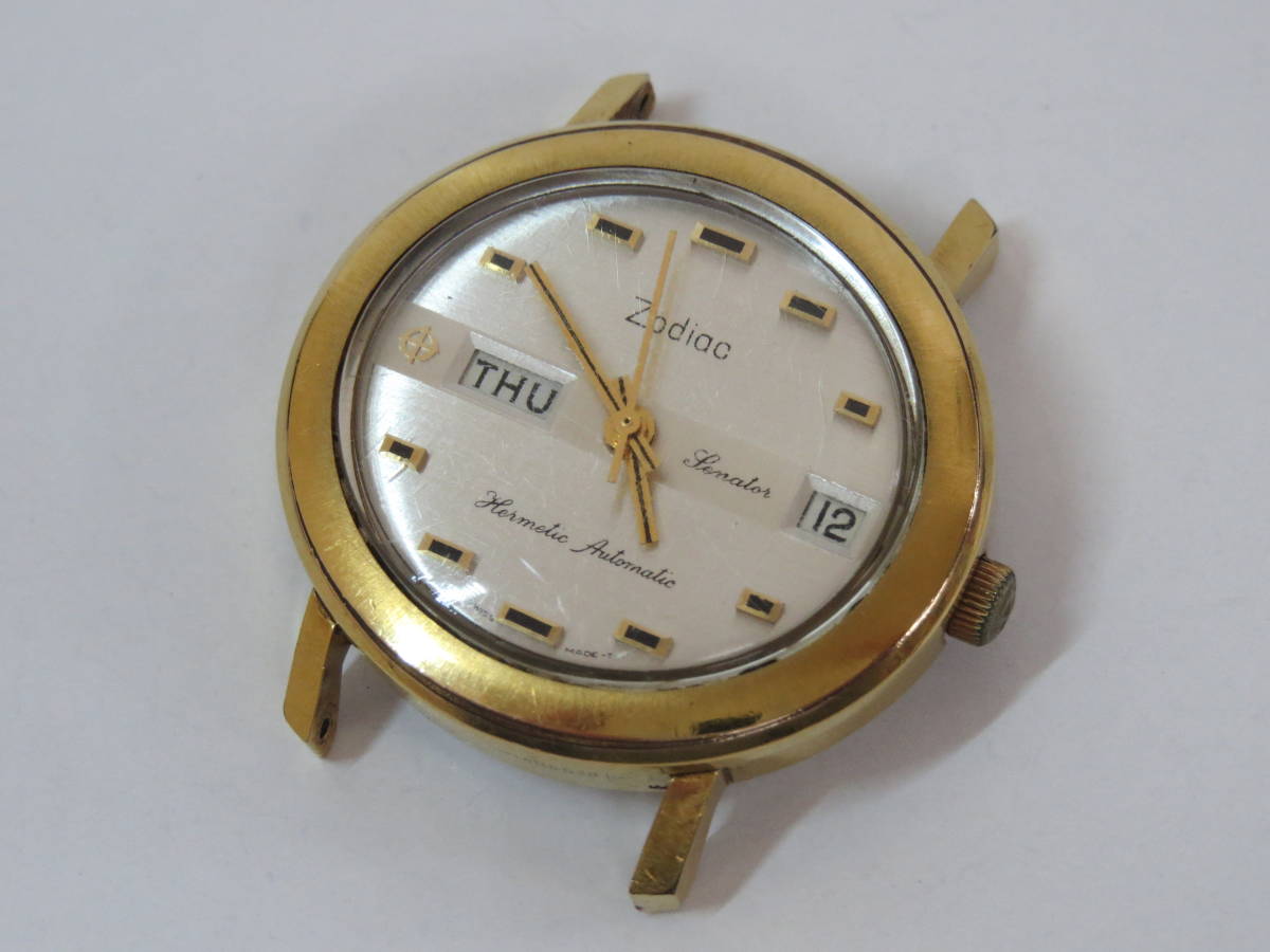 21 Zodiac ゾディアック SENATOR デイデイト メンズ時計 自動巻き(ゾディアック)｜売買されたオークション情報、yahooの ...