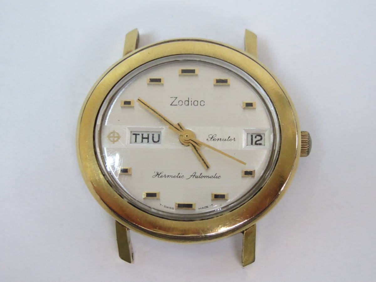 21 Zodiac ゾディアック SENATOR デイデイト メンズ時計 自動巻き(ゾディアック)｜売買されたオークション情報、yahooの ...