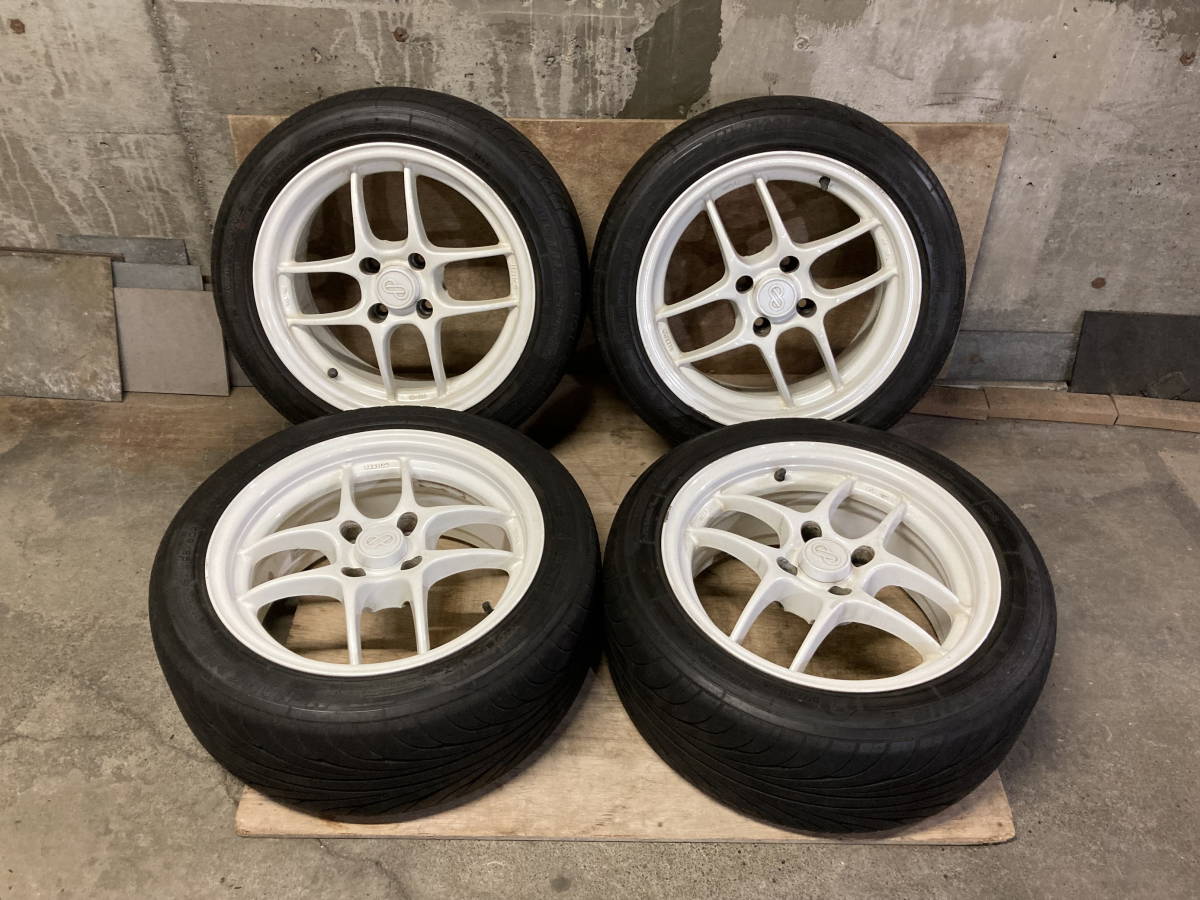 ENKEI CPS-2 ホワイト 7JJ +35 4H PCD:100 15インチ 4本セット 195/50/R15 NS2 エンケイ 軽量 ...
