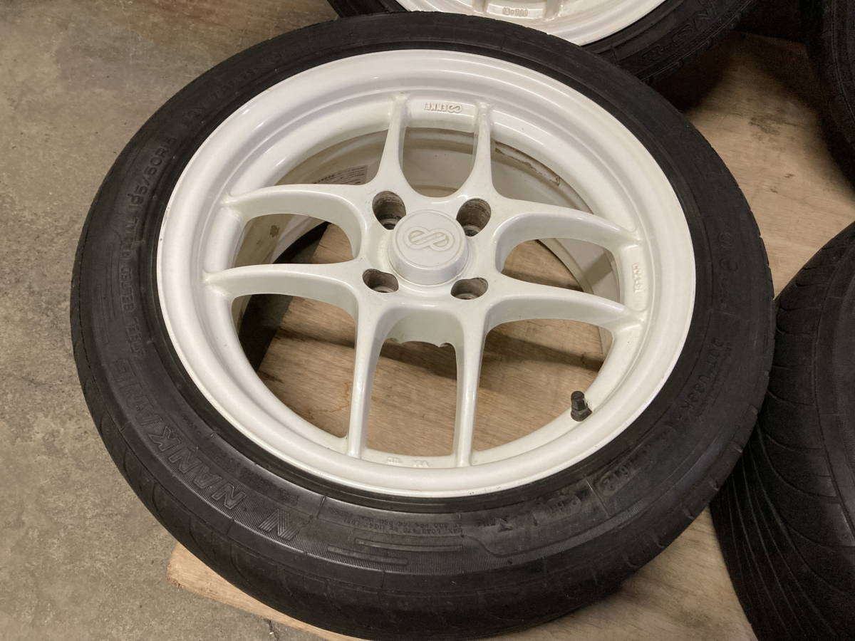 ENKEI CPS-2 ホワイト 7JJ +35 4H PCD:100 15インチ 4本セット 195/50/R15 NS2 エンケイ 軽量 ...