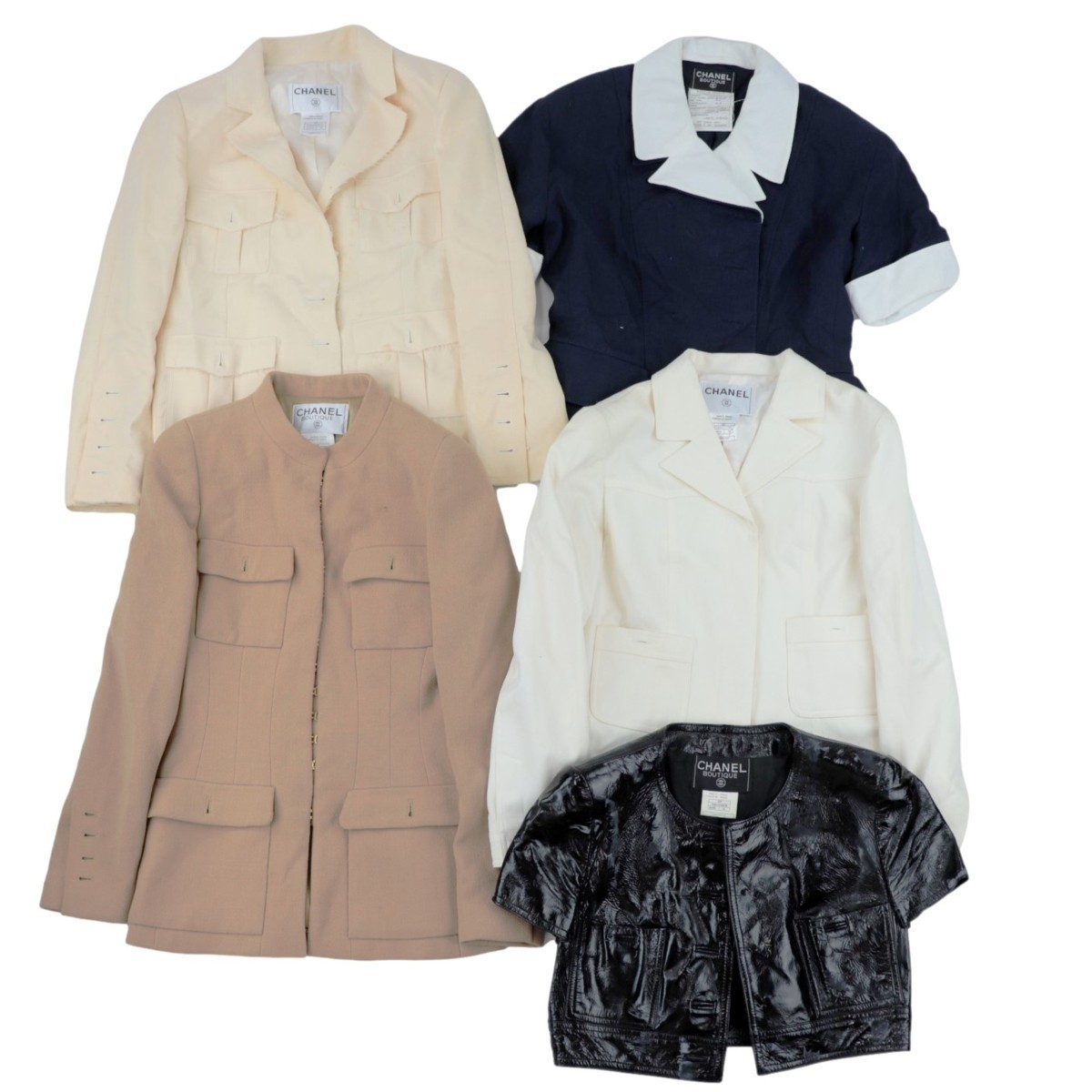 シャネル ヴィンテージ ジャケット5点セット ボタンなし 96A 07P 02P レディース 白系 黒 ベージュ 36 38 40 CHANEL(40)｜売買されたオークション情報、yahoo ...