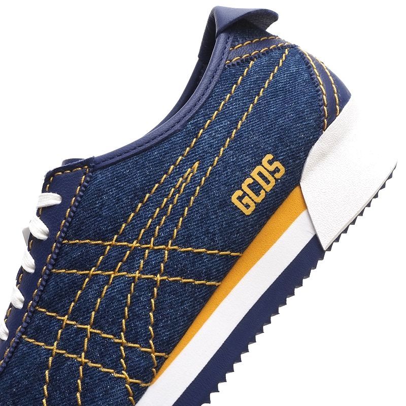 F02681 asics Onitsuka Tiger × GCDS/デニムスニーカー サイズ：25.25cm インディゴ MEXICO 66 ...
