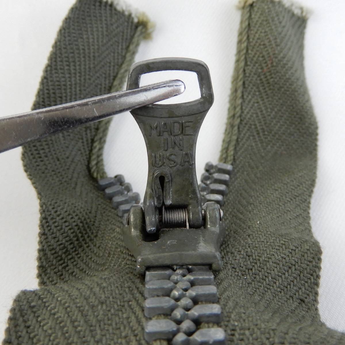 CROWN Zipper 1950s OLIVE Deadstock Made in USA① Vintage クラウンジッパー 1950年代 ...