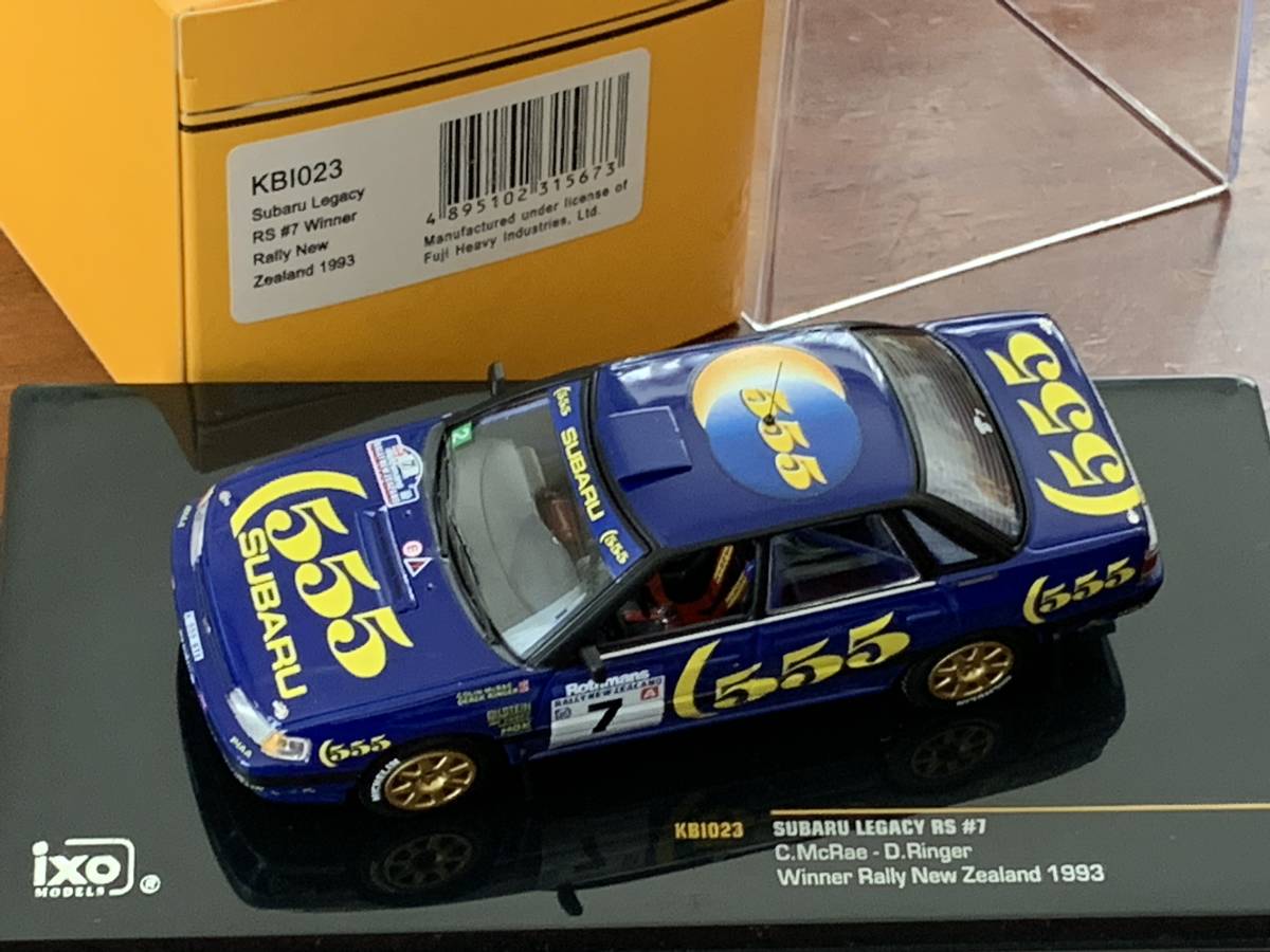 IXO MODELS 1/43 KB1023 Subaru Legacy RS #7 Winner C.McRae-D.Ringer 555 ...