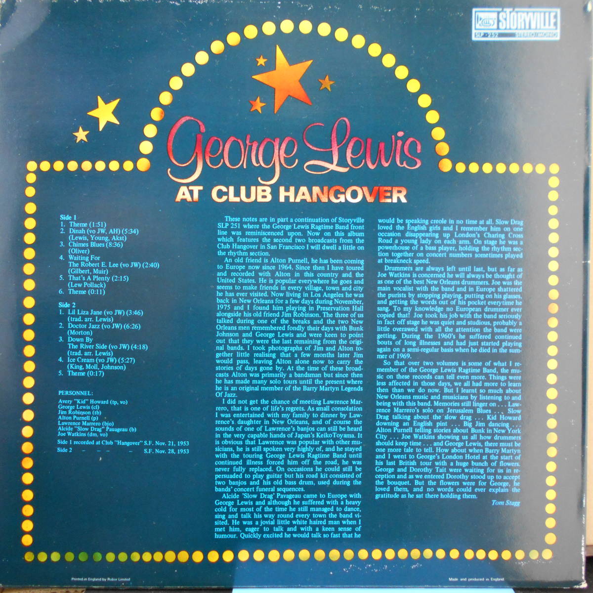 GEORGE LEWIS / AT CLUB HANGOVER VOL.3 STORYVILLE SLP-252(ジャズ一般)｜売買されたオークション情報、yahooの商品情報をアーカイブ公開 ...