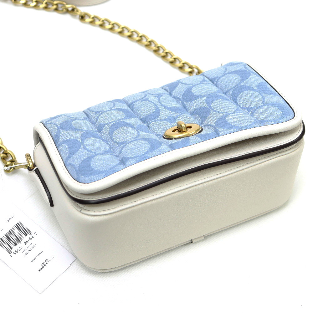 タグ付き 同様 コーチ C4689 ディンキー18 キルティングシグネチャー キャンバス/レザー ショルダーバッグ MD929(女性用)｜売買されたオークション情報、yahooの商品情報を ...