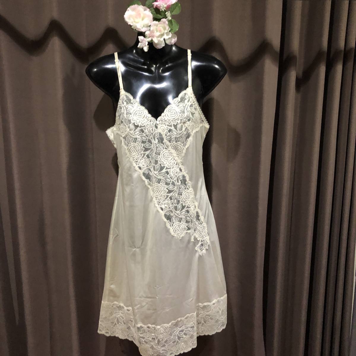 E-410 The Simree シムリー エクセルミドルマダム エレガンススリットスリップ Mサイズ B80cm 丈90cm(Mサイズ)｜売買されたオークション情報、yahooの商品情報を ...